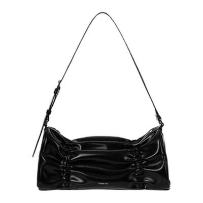 光泽感廓形日常通勤褶皱百褶包