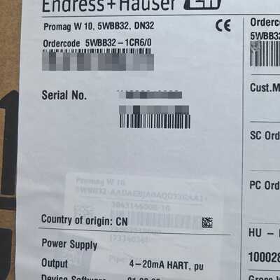 全新EndressHauser Promag W 10，型—议价