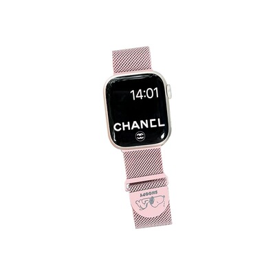 适用iwatch可爱金属米兰尼斯表带