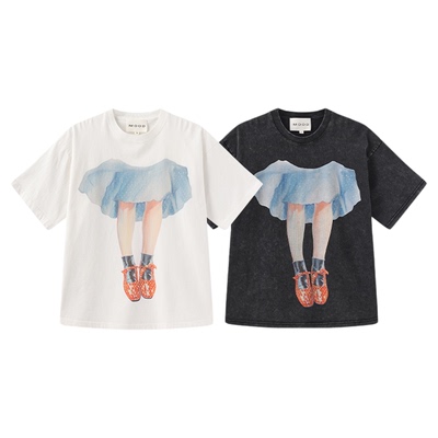 310MOOD圆领芭蕾舞短袖T恤上衣