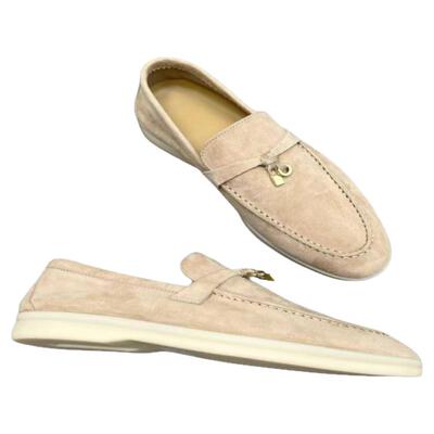 2025春秋新款黑色软底平底百搭流苏扣LP乐福气质一脚蹬休闲单鞋