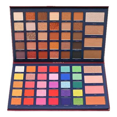 HDKT 68色眼影盘cos舞台妆珠光彩妆盘修容高光腮红眼影综合一体盘