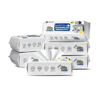 厨房清洁湿巾去油污家用80抽6包