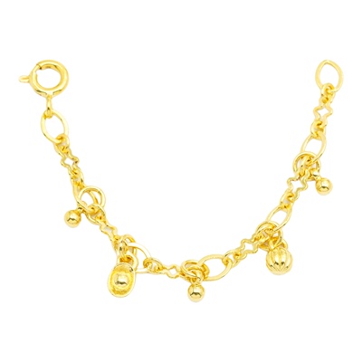 18k金元宝南瓜项链加长延长链