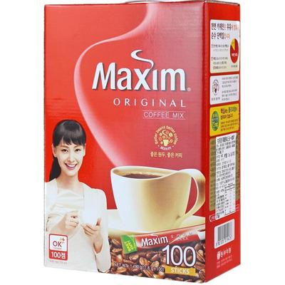 韩国进口麦馨原味咖啡100条盒装