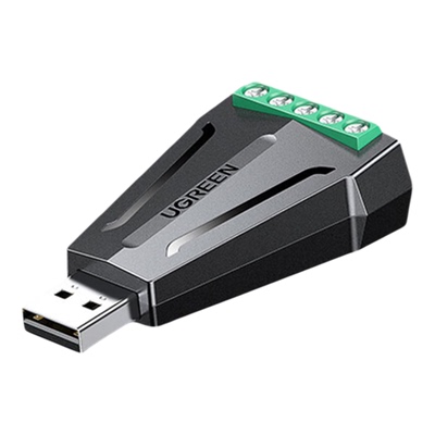 绿联USB转RS232/RS485串口转换器免驱1200米远距离传输转接头打印机工业级数控机床使用通讯线转接接口调试器