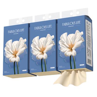 漫花纸巾抽纸400张家用实惠装