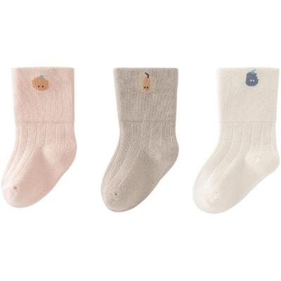 乖奇熊宝宝四季款纯色可爱短筒袜