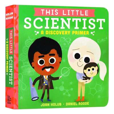小小科学家 英文原版 A Discovery Primer This Little Scientist 儿童英语启蒙纸板书 科学名人科普绘本 英文版进口原版书籍