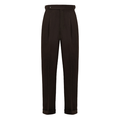 美丽诺纯羊毛意式单褶西裤