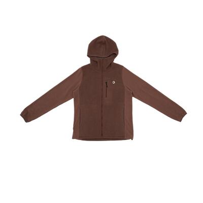 AnKoRau羊毛拼接抓绒带帽外套