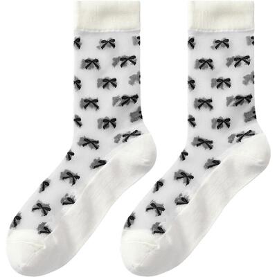 优雅透气不易勾丝玻璃丝短袜