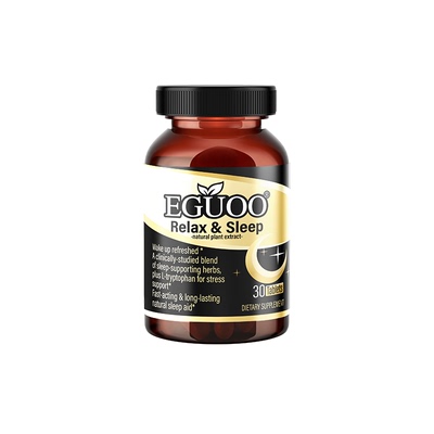 EGUOO美国品牌原装进口GABA氨基丁酸褪黑素植萃睡眠片舒压入眠k