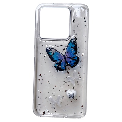 小米华为苹果闪粉蝴蝶手机壳