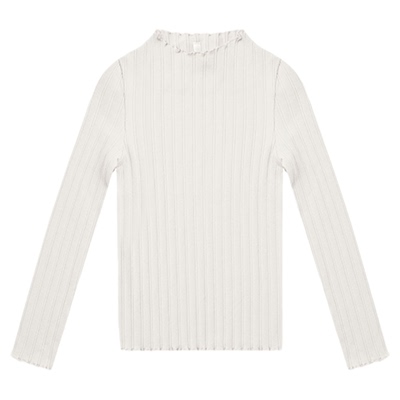 RyleeCru官方正品花边领打底衫女宝女童纯色薄款基础打底棉