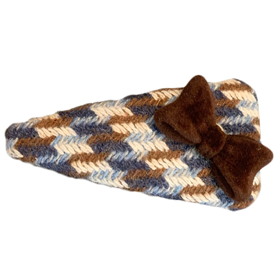 韩国设计感气质撞色复古格纹植绒蝴蝶结刘海夹碎发夹侧边懒人bb夹