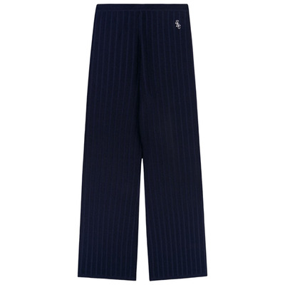 [春夏新品]Sporty&Rich 女士柔软舒适罗纹针织直筒通勤长裤