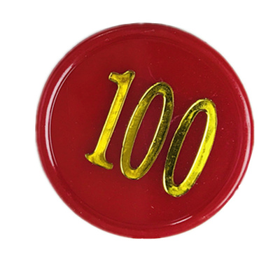 筹码双面烫金80-160片盒装面值