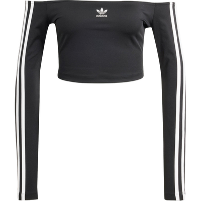 Adidas/阿迪达斯正品三叶草女士时尚一字肩修身长袖JD0274