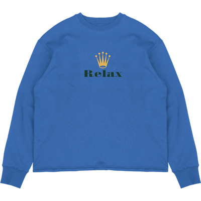 O3PARK春款加绒RELAX印花卫衣