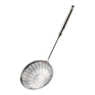 一体成型304不锈钢漏勺捞面饺子油炸厨房笊篱过滤网潮汕火锅专用