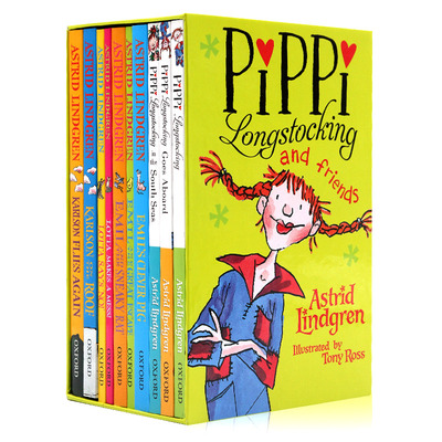 Pippi Longstocking and friends 长袜子皮皮系列11册套装 英文原版 国际安徒生奖林格伦作品 进口英文版书籍皮皮的长筒袜章节书