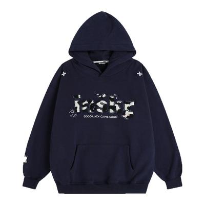 INSstudios拼音符号豹纹连帽卫衣