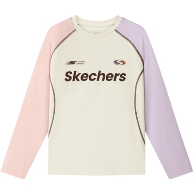 SKECHERS斯凯奇儿童运动休闲长袖T恤P326K004-0211
