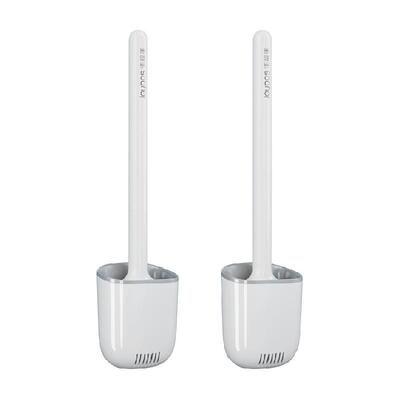 佳帮手软胶免打孔长柄马桶刷套装