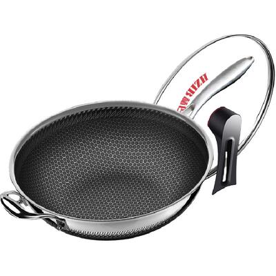 HZIB/赫巴兹316不锈钢炒锅不粘锅