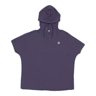 素然宽松亲肤带帽华夫格女T恤