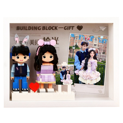 照片定制小人偶diy情侣纪念意义礼物人像人形积木相框拼图q版手办