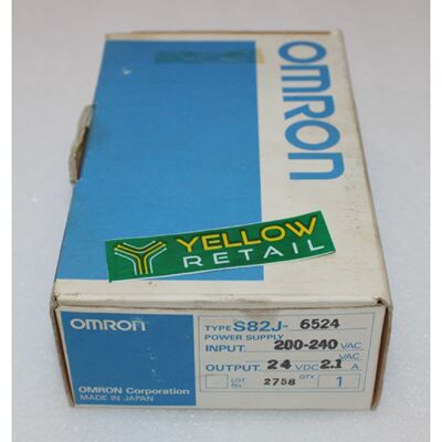 OMRON S82J6524 SWITCHING POWER SUPPLY 200240VAC 24VDC 2.1A