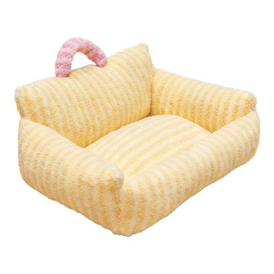 条纹冬季保暖毛绒小型犬