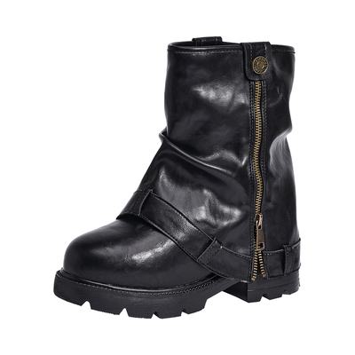 鑫哥甄选内增高14厘米烟筒短靴子