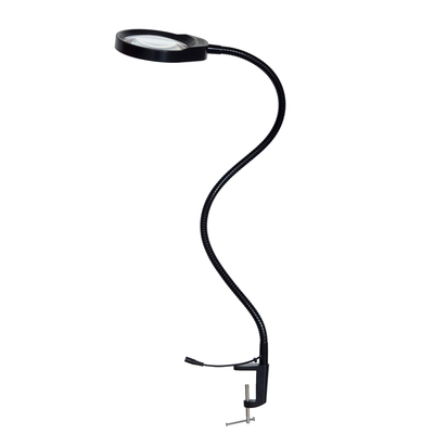 PDOK夹式放大镜高清台灯老年人