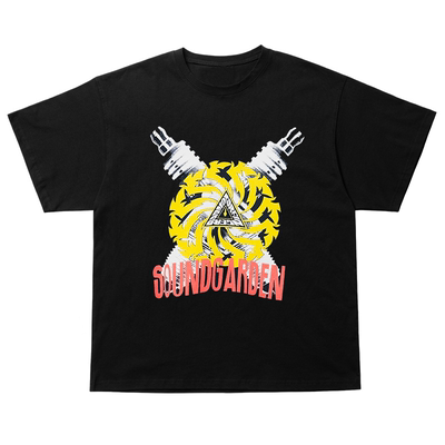 Soundgarden乐队乐队短袖T恤美式vintage古着慵懒风痞帅潮牌半袖