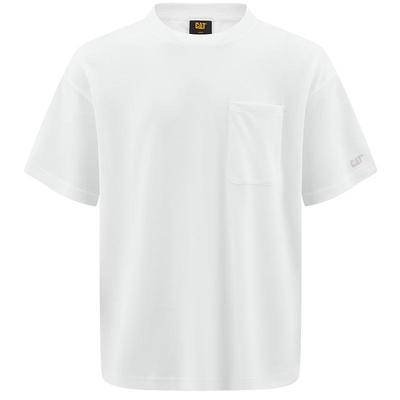 CAT卡特25夏季新品男士户外美式休闲落肩袖宽松全棉口袋短袖T恤