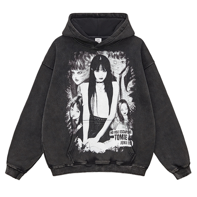 富江伊藤润二热石俱乐部做旧卫衣