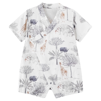 英氏连体衣夏季竹纤维透气短袖