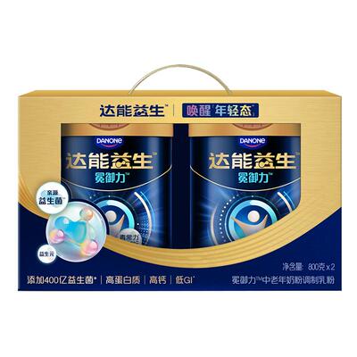 达能益生中老年奶粉礼盒装800g*2