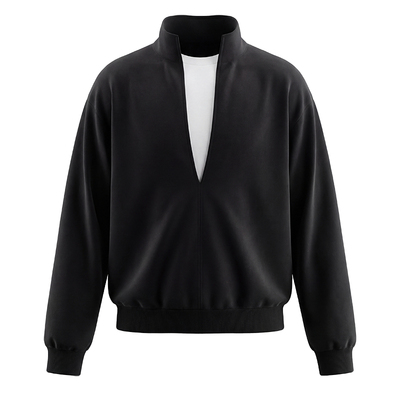 NickTian宽松老钱风假两件卫衣