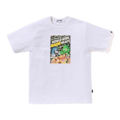 字母趣味印花短袖T恤BAPE
