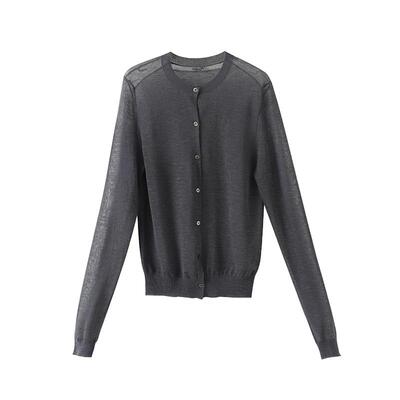 CHENXIAN含亚麻背心开衫针织套装