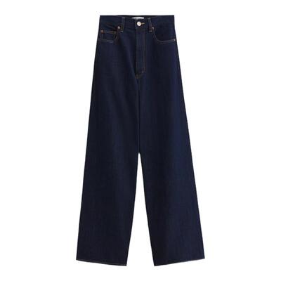 MOUSSY休闲丹宁风阔腿牛仔裤