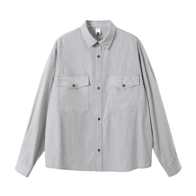 新款格纹衬衫男宽松廓形长袖衬衣