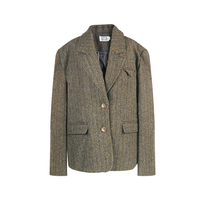 COOLLINE林子熙人字纹西装