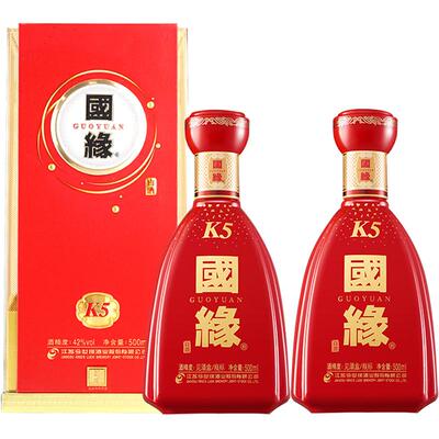 今世缘国缘42度500ml*2白酒