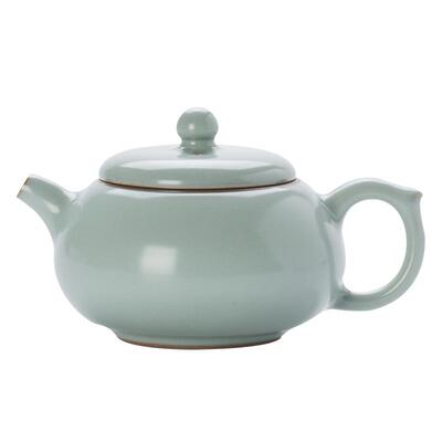 青色泡茶壶问鼎汝瓷单壶茶具