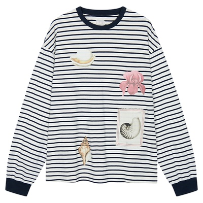 UOOYAA/乌丫趣味刺绣衬衫/海魂衫T恤